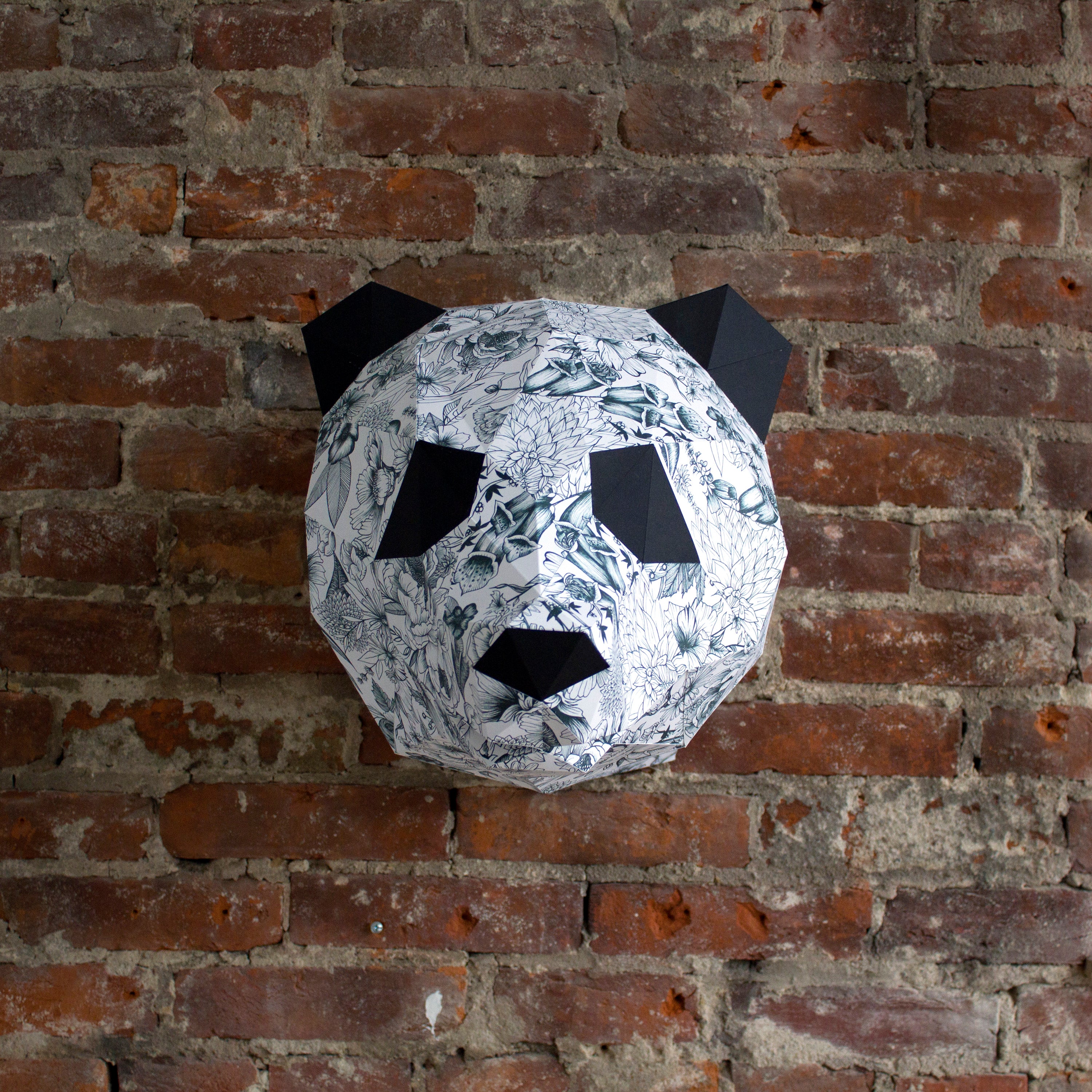 Claire the Floral Panda | DIY Paper Craft Animal Kit – Resident