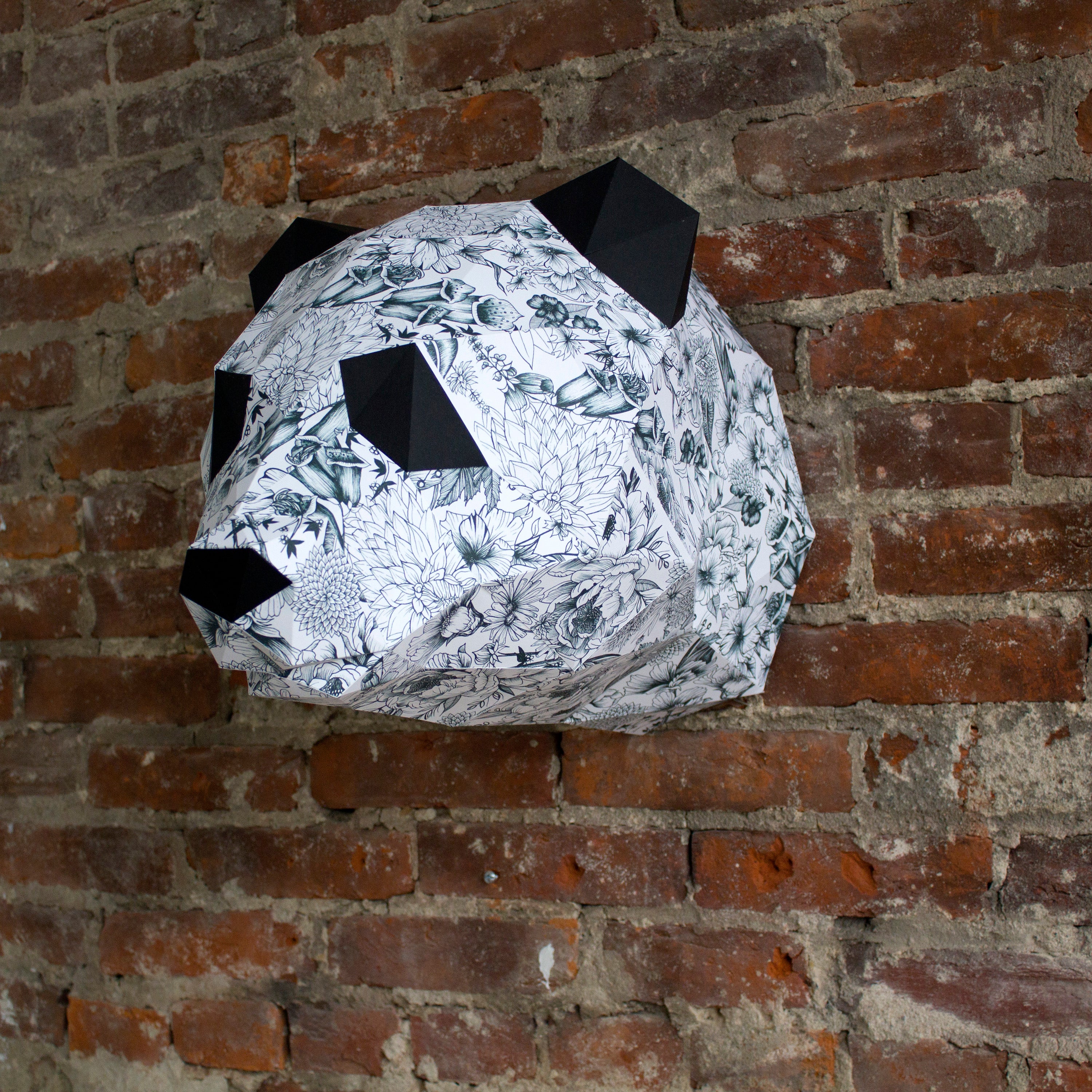 Claire the Floral Panda | DIY Paper Craft Animal Kit – Resident