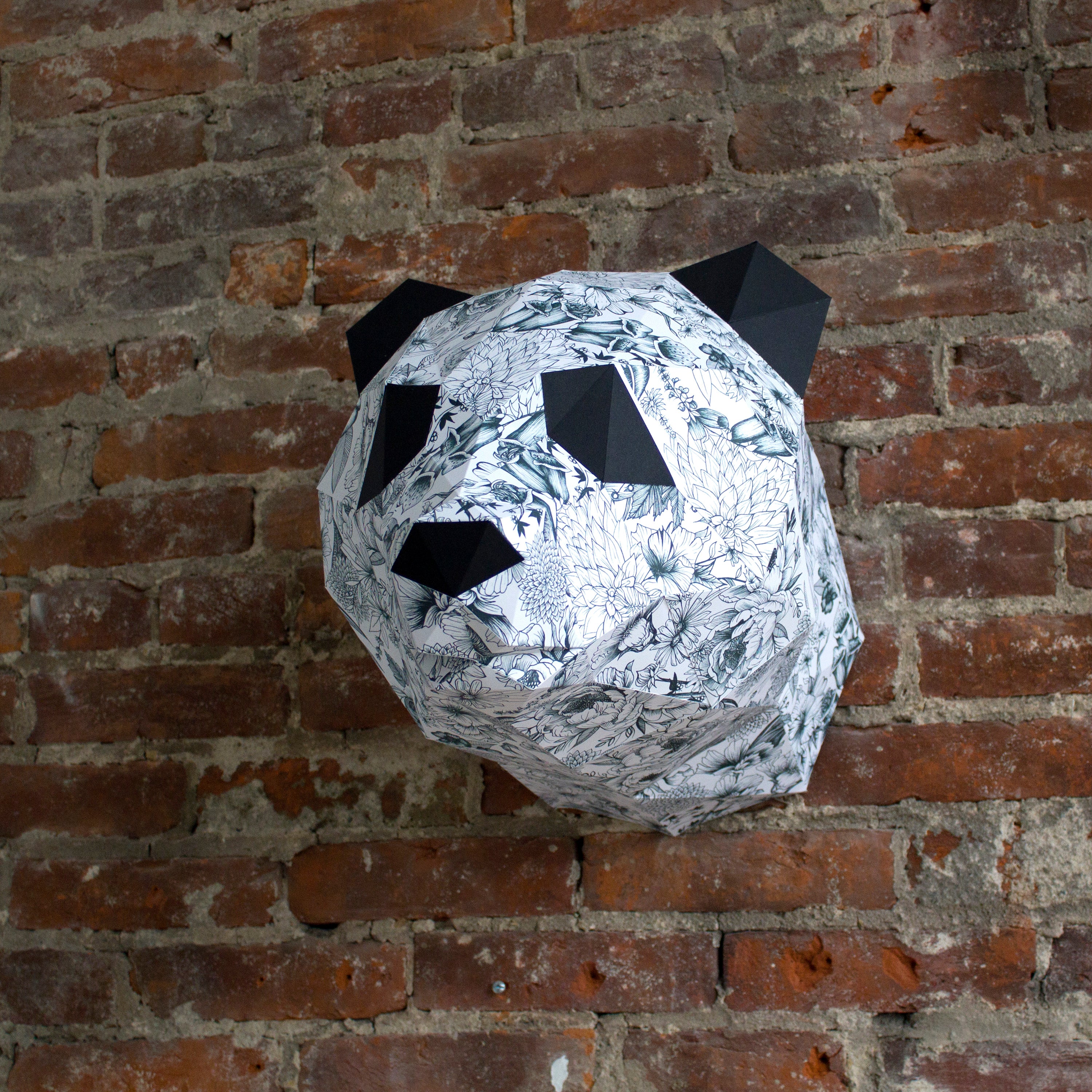 Claire the Floral Panda | DIY Paper Craft Animal Kit – Resident